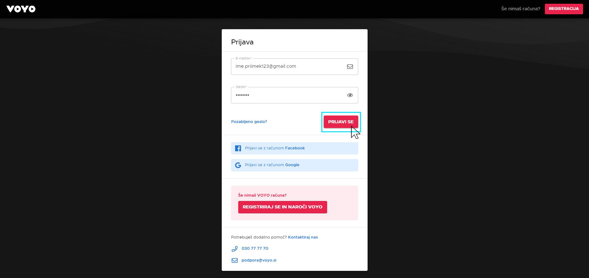 Prijava v VOYO | T-2: Tako, kot mora biti